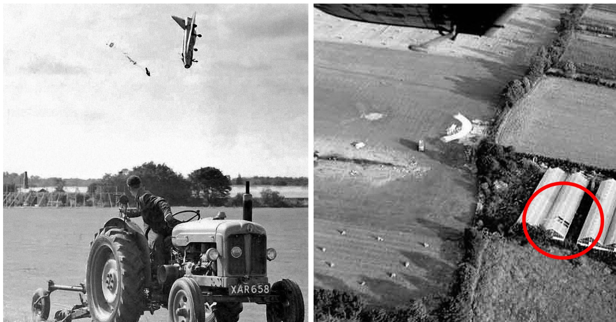 Test pilot George Aird ejected from his Lightning F1 aircraft, 1962 ...